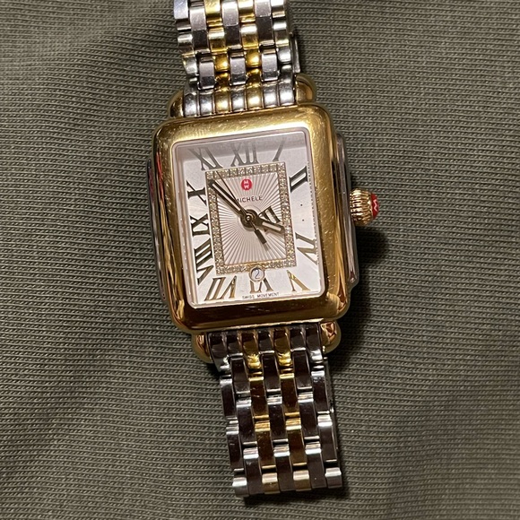 Michele | Accessories | Micheledeco Madison Mid Twotone Diamonddial ...